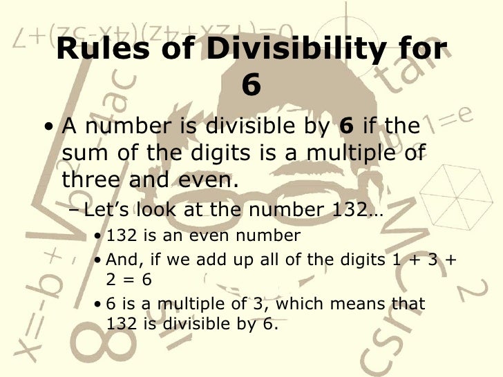 Rules of Divisibility
