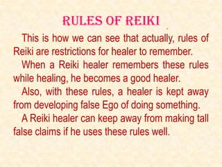 Rules of reiki | PPTX