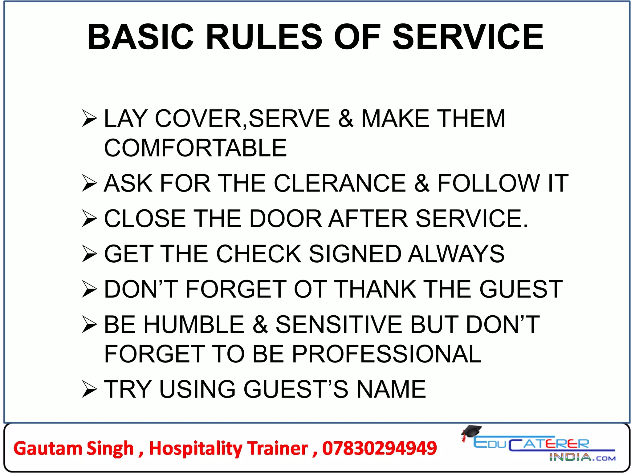 Rules of-service | PPT