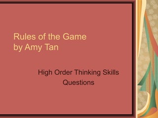 Rules-of-the-game | PPT
