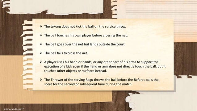 RULES-OF-THE-GAME in sepak takraw,........ | PPTX