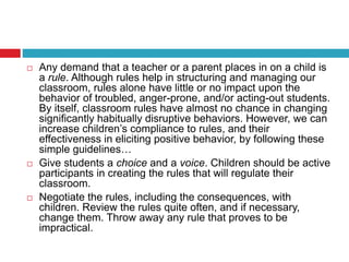 Enforcing Rules and Consequences in the Classroom | PPTX