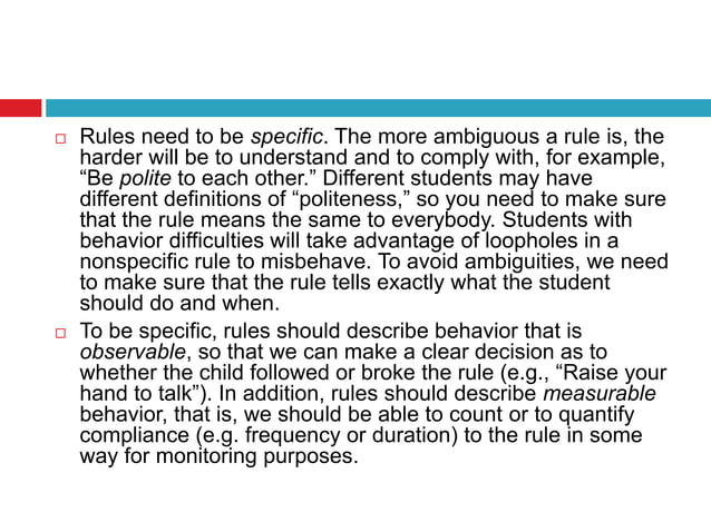 Enforcing Rules and Consequences in the Classroom | PPTX | Parenting ...