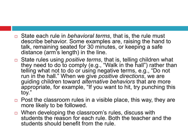 Enforcing Rules and Consequences in the Classroom | PPTX | Parenting ...