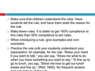 Enforcing Rules and Consequences in the Classroom | PPTX