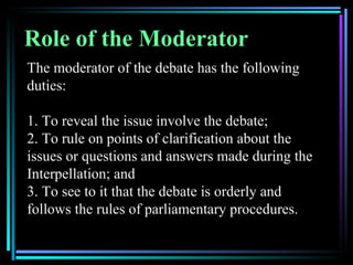 Rules and Guidelines on Debate Competition | PPT