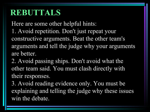 Rules and Guidelines on Debate Competition | PPT | Politics