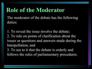 Rules and guidelines on debate competition | PPT