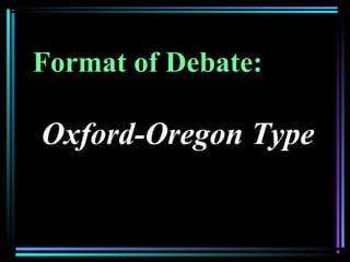 Rules and guidelines on debate competition | PPT