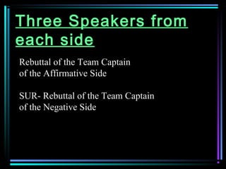 Rules and guidelines on debate competition | PPT