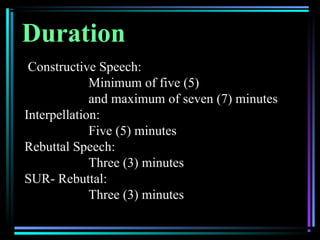 Rules and guidelines on debate competition | PPT