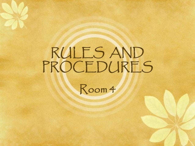 Rules and procedures | PPT