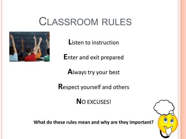 Rules and procedures | PPTX | Homework and Study | Education