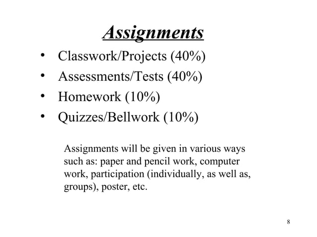Rules and procedures for science class 2012 2013 spring