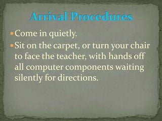 Computer Lab Rules and Procedures | PPT