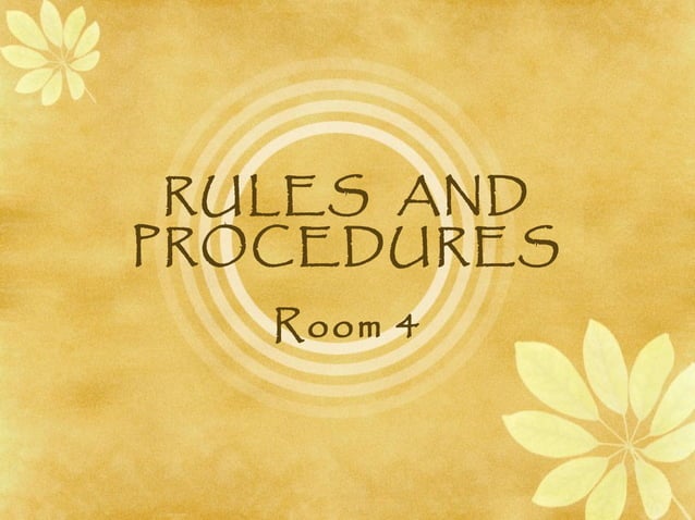 Rules and procedures powerpoint | POT | Homework and Study | Education