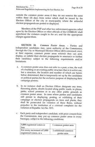 Rules and regulation fair campaign act | PDF