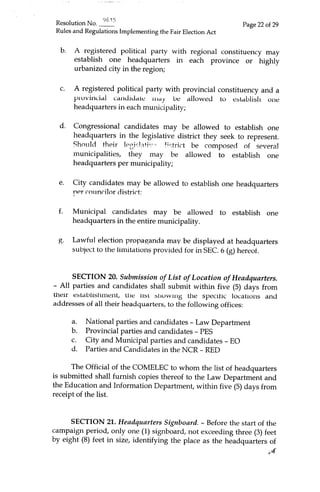 Rules and regulation fair campaign act | PDF