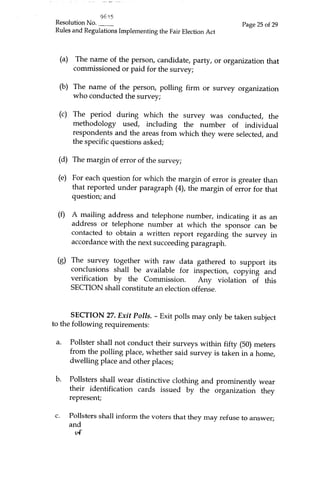 Rules and regulation fair campaign act | PDF