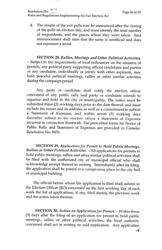 Rules and regulation fair campaign act | PDF