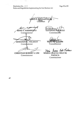 Rules and regulation fair campaign act | PDF