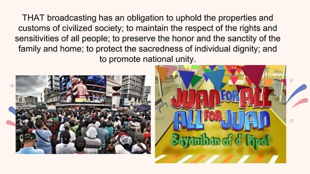 Rules and regulation broadcasting | PPTX | Public Radio | Talk Radio