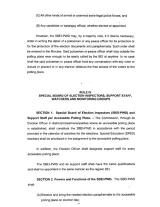 Rules and regulation for voting pw ds | PDF