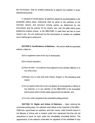 Rules and regulation for voting pw ds | PDF