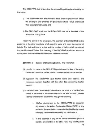 Rules and regulation for voting pw ds | PDF