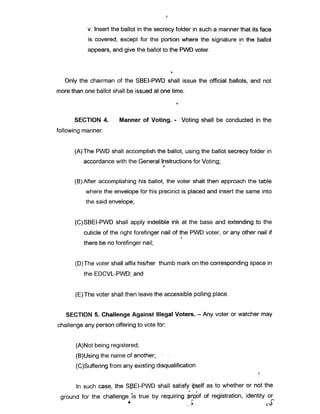 Rules and regulation for voting pw ds | PDF