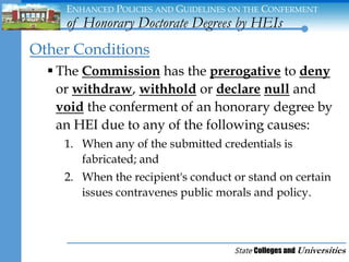 Rules and regulation governing the search for president of su cs | PPTX