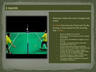 RULES AND REGULATIONS IN BADMINTON.pptx
