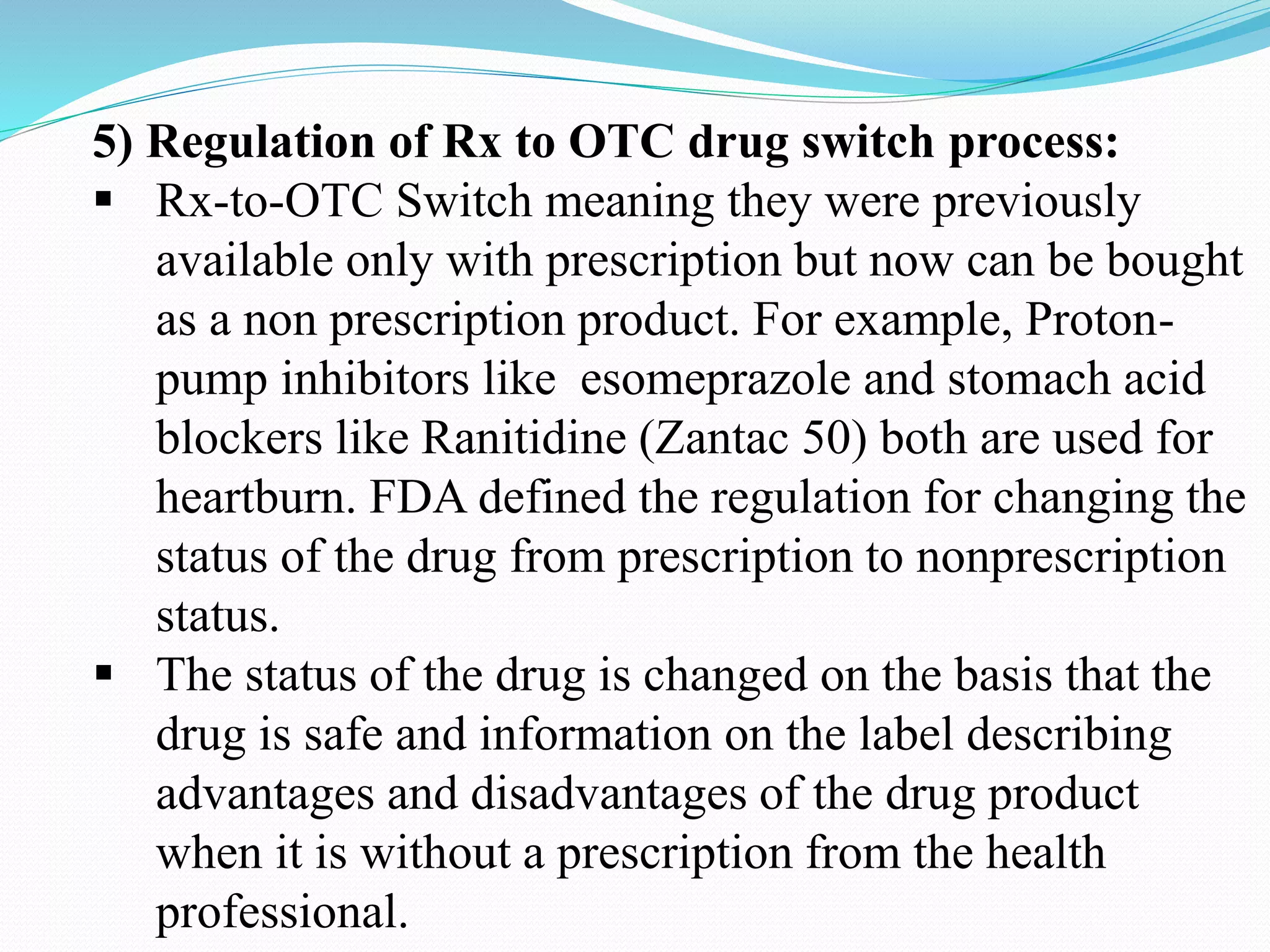 OTC drugs (Amended rules) Drug and Cosmetic Act, 1940 & Rules,1945 | PPTX
