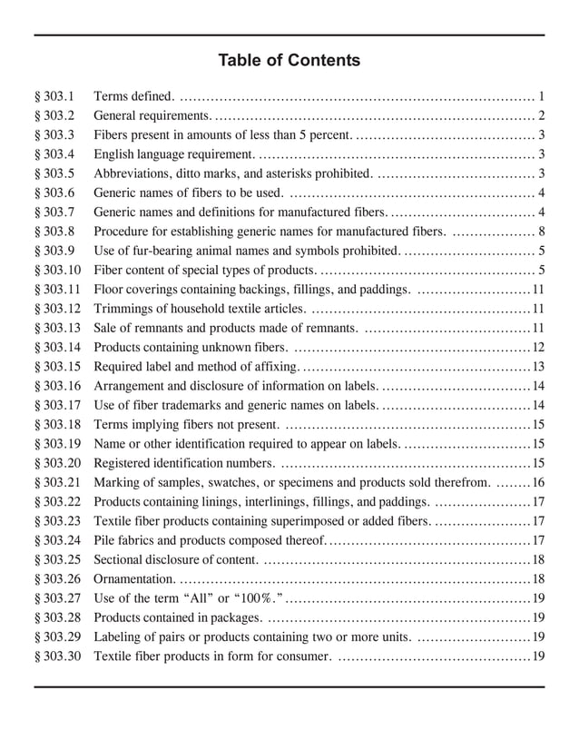 Rules and regulutions for textile | PDF