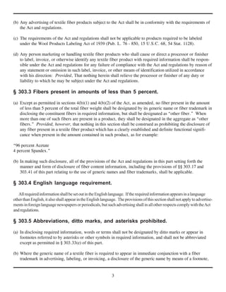 Rules and regulutions for textile | PDF