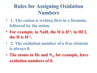 Rules assign oxidation numbers | PPT