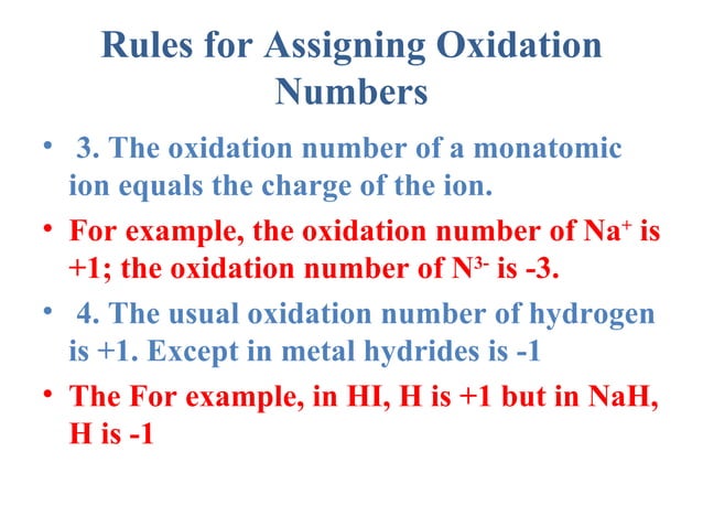 Rules assign oxidation numbers | PPT