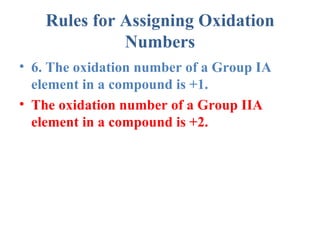 Rules assign oxidation numbers | PPT