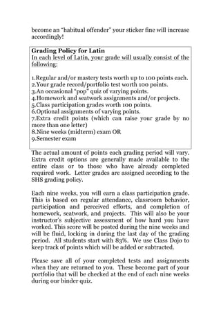 Rules at Seymour High School (USA) 6pp | PDF