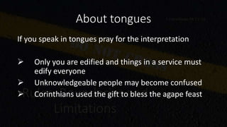 Rules, boundaries and limitations 1 Corinthians 14:12-33; 36-40 | PPT