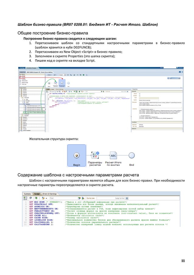 Стандарт оформления Rules в calculation manager | PDF