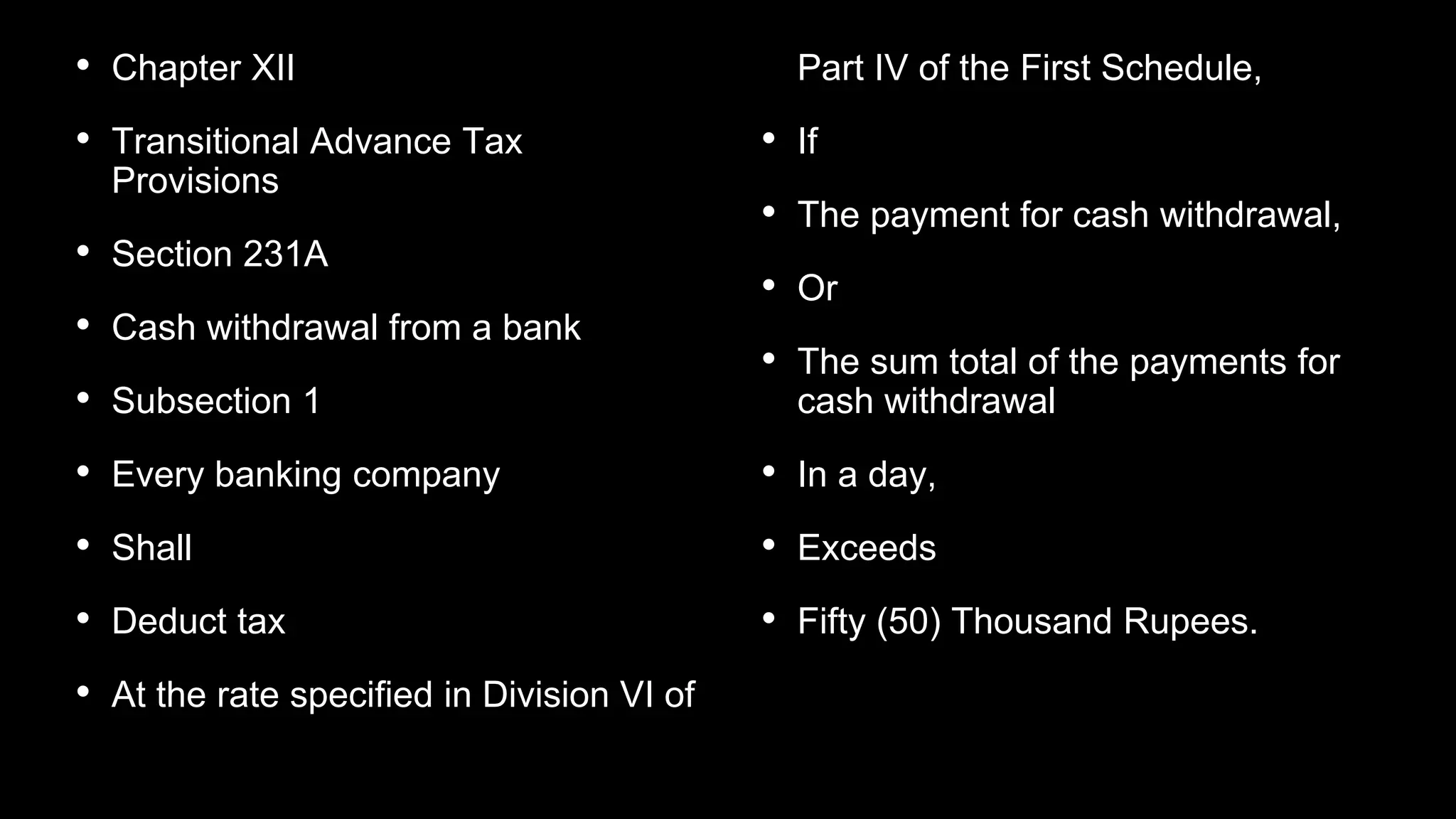 Rule (section) 231 a of income tax ordinance 2001 | PPTX