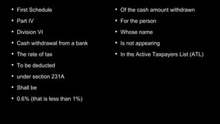 Rule (section) 231 a of income tax ordinance 2001 | PPTX