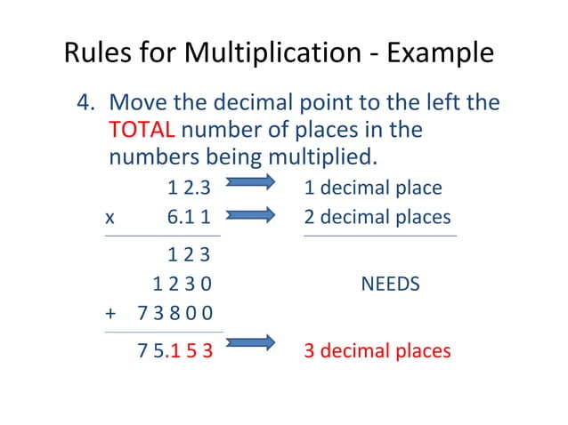 Rules for decimals | PPT | Business | Business and Finance