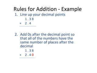 Rules for decimals | PPT