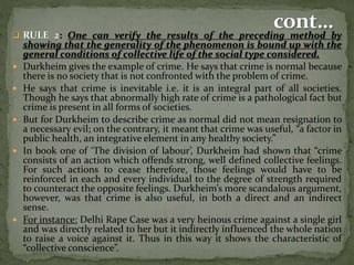 Rules for Distinguishing between Normal and Pathological social facts ...