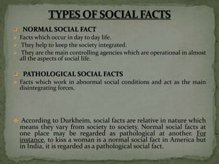 Rules for Distinguishing between Normal and Pathological social facts ...