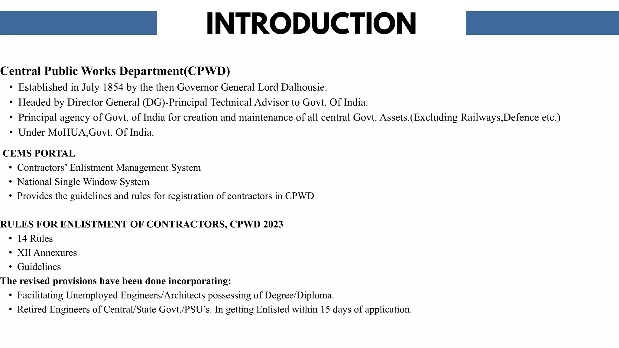 Rules for Enlistment of Contractors in CPWD, 2023-1.pptx