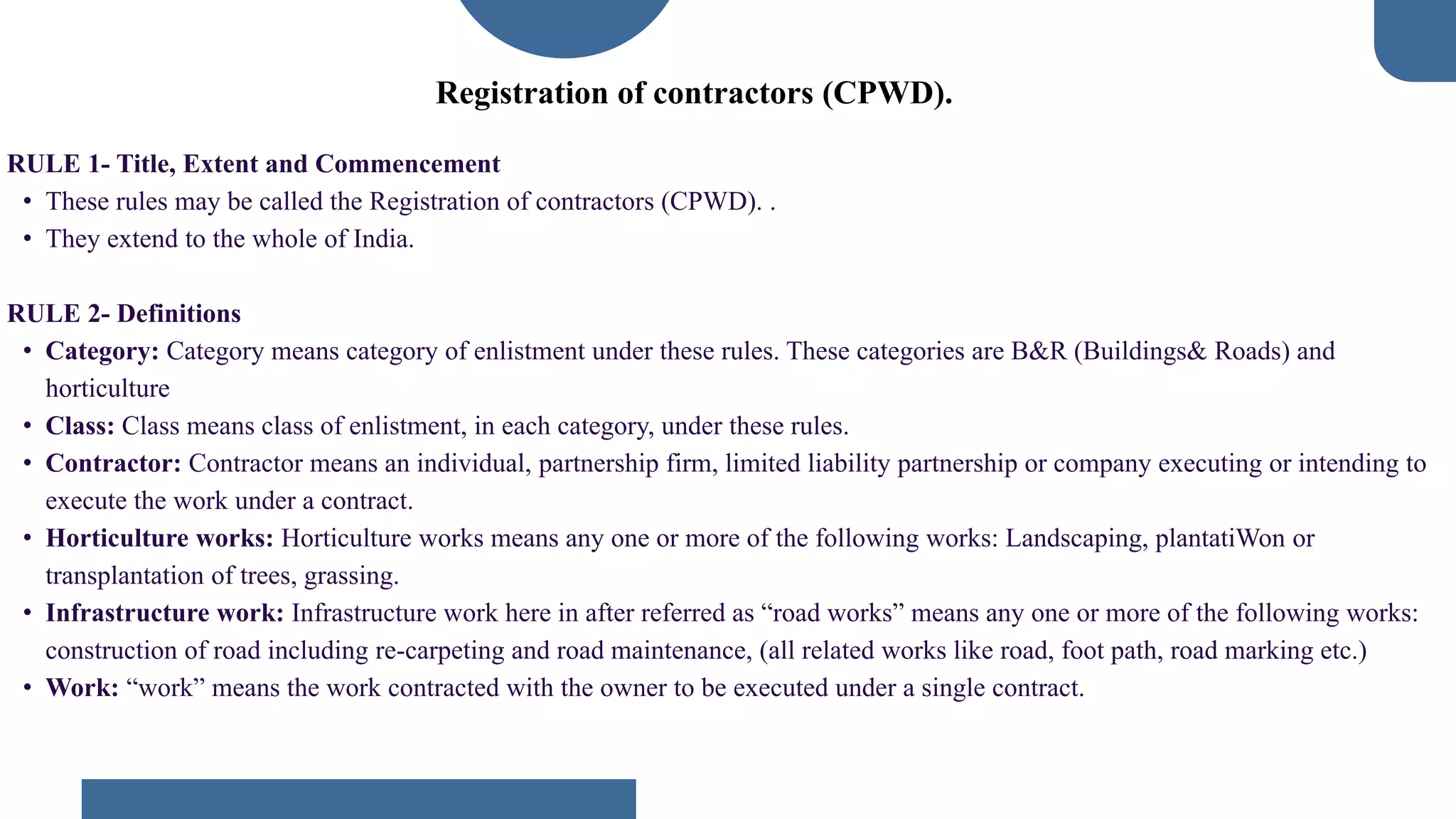 Rules for Enlistment of Contractors in CPWD, 2023-1.pptx