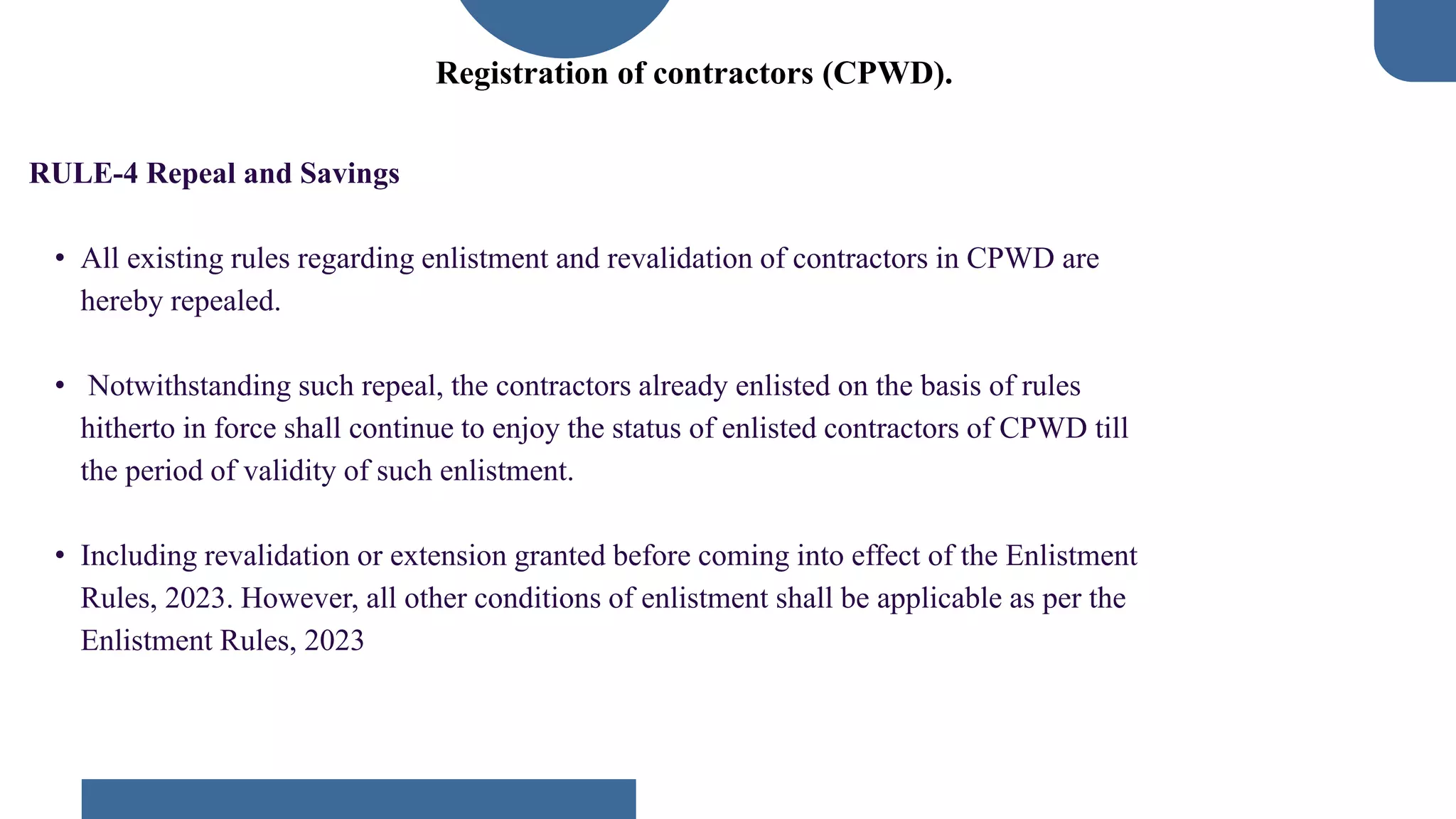 Rules for Enlistment of Contractors in CPWD, 2023-1.pptx